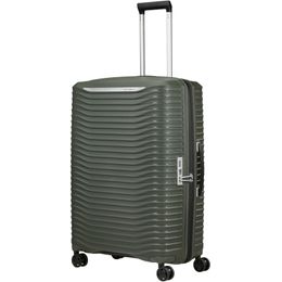 Hartschalen-Trolley Samsonite "UPSCAPE, verschiedene Größen und Farben", Gr. B/H/T: 51cm x 75cm x 30cm 104 l, grün (climbing ivy), Polypropylen, gestreift, Koffer, Volumenerweiterung Reisegepäck Hartschalen-Koffer TSA-Zahlenschloss