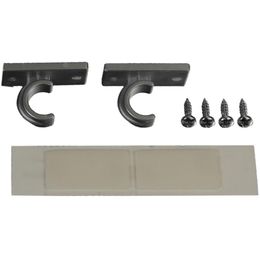 Klebetr&auml;ger Liedeco, silber (silberfarben, matt), Kunststoff, Sichtschutzbefestigungen, f&uuml;r Cafehausstangen &Oslash; 12 mm