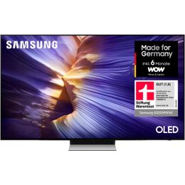 Samsung OLED-Fernseher "GQ55S90FAE OLED-Fernseher", Energieeffizienz: G (A-G), schwarz, 55 ″, Fernseher, HDR+, Dolby Atmos & AI Sound, Gaming Hub, Upscaling Pro, bis zu 144Hz, Topseller