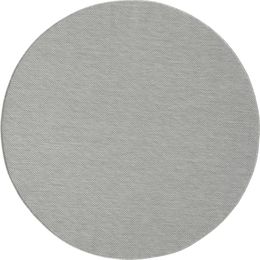 Teppich the carpet "Mistra round", grau, H:1mm &Oslash;:160cm, Polypropylen, Teppiche, Teppich, moderner robuster In und Outdoor Teppich