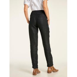 Leinenhose Heine, Damen, Gr. 24, Kurzgr&ouml;&szlig;en, schwarz, 100% Leinen, unifarben, lang, Hosen