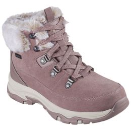 Winterboots Skechers "TREGO", Damen, Gr. 36, lila (mauve), Veloursleder, Schuhe, Chunky Boots, Freizeitschuh, Winterstiefel mit Plateausohle, Topseller
