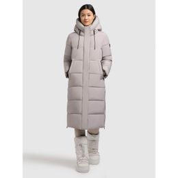 Steppmantel Khujo "VELIA", Damen, Gr. L, blizzard grau, 100% Polyester, unifarben, eingesetzt elastischer Bund mit Windstopper, Mäntel