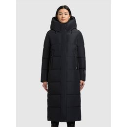 Steppmantel Khujo "SOULANI5 MATT", Damen, Gr. L (40), port blau, Steppware, Obermaterial: 100% Polyester. Futter: 100% Nylon. Wattierung: 100% Polyester, unifarben, wadenlang, elastischer Bund, Mäntel