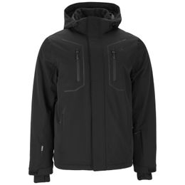 Skijacke WHISTLER "Carbon", Jungen, Gr. 128, schwarz, 94% Polyester, 6% Elasthan, unifarben, ohne Ausschnitt, Jacken Skijacke, mit 15.000 mm Wassers&auml;ule
