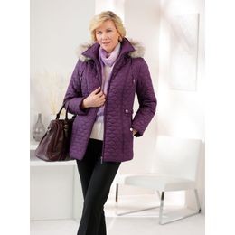 Steppjacke CLASSIC, Damen, Gr. 38, lila (traube), 100% Polyester, Fellimitat:63% Polyacryl, 24% Polyester, 13% Modal, Wattierung:100% Polyester, unifarben, Jacken