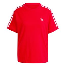 adidas originals T-Shirt '3-Stripes' Damen Gr&ouml;&szlig;e 4XS knallrot / wei&szlig;