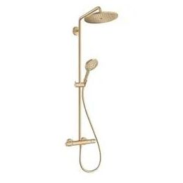 Hansgrohe Croma-Select Duschsystem mit Thermostatarmatur Geb&uuml;rstete Bronze 26890140