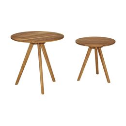 Möbel Kraft Couchtische 2er-Set holzfarben Maße (cm): H: 50,5 Ø: 50.0 » Möbel Kraft
