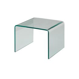 Beistelltisch Tessera transparent/klar Ma&szlig;e (cm): B: 42 H: 33 Tische > Beistelltische > Beistelltische mit Glastischplatte &raquo; Sofa DE
