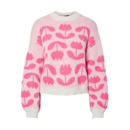 Pieces Pullover 'PCJudie' Damen Gr&ouml;&szlig;e XL pink / rosa / wei&szlig;