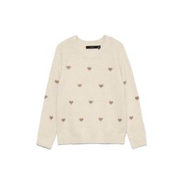 Vero Moda Girl Pullover 'VMDoffy' M&auml;dchen Gr&ouml;&szlig;e 146/152 ecru / beigemeliert