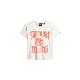 Superdry & Co T-Shirt Damen Gr&ouml;&szlig;e L orange / wei&szlig;