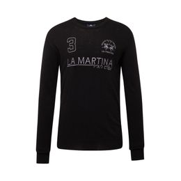 La Martina Pullover Herren Gr&ouml;&szlig;e M grau / schwarz
