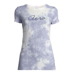 A&eacute;ropostale T-Shirt Damen Gr&ouml;&szlig;e XXL violettblau / wei&szlig;