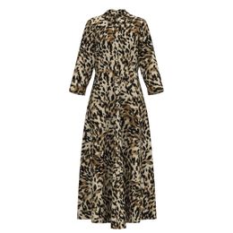Y.A.S YAS Kleid 'YASSavanna' Damen Gr&ouml;&szlig;e 36 braun / cappuccino / schwarz Winterkleid