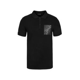K by KARL LAGERFELD Karl Lagerfeld Poloshirt Herren Gr&ouml;&szlig;e L dunkelgrau / schwarz