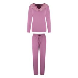 Lingadore Pyjama Damen Gr&ouml;&szlig;e S mauve Winterkleid