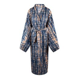 Lingadore Kimono Damen Gr&ouml;&szlig;e XXL ecru / navy / royalblau / orange