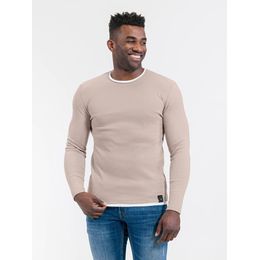 Key Largo Pullover "Sarasota" in Sand - 60% | Größe M | Herren-plussize