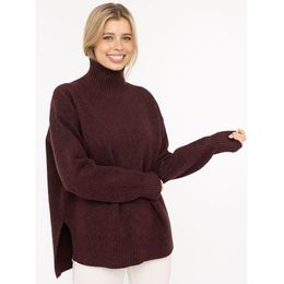 Zwillingsherz Pullover in Bordeaux - 34% | Größe L | Damen-pullover-cardigans