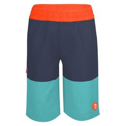 Trollkids Badeshorts "Kroksand" in Orange/ Türkis/ Dunkelblau - 39% | Größe 140 | Kinder-bademode