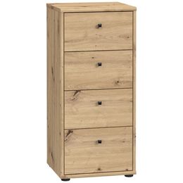 Kommode, Eiche Artisan, Holzwerkstoff, 4 Schublade(n) Schubladen, 38.6x85.5x34.8 cm, Typenauswahl, Beim&ouml;bel erh&auml;ltlich, stehend, Wohnzimmer, Kommoden & Sideboards, Kommoden