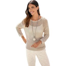 Heine Pullover in Beige - 68% | Größe 36 | Damen-pullover-cardigans
