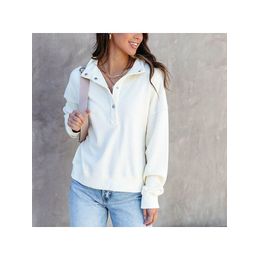 Milan Kiss Sweatshirt in Creme - 70% | Gr&ouml;&szlig;e M | Damen-sweatshirts-jacken