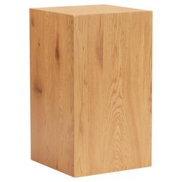 Xora Beistelltisch, Eiche, Holzwerkstoff, quadratisch, Sockel, 40x70x40 cm, Wohnzimmer, Wohnzimmertische, Beistelltische