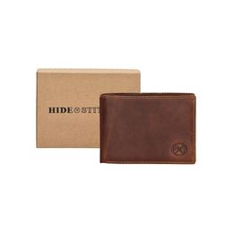 HIDE & STITCHES Leder-Geldbörse in Cognac - (B)11,5 x (H)9 x (T)2 cm - 18% | Portemonnaies-etuis