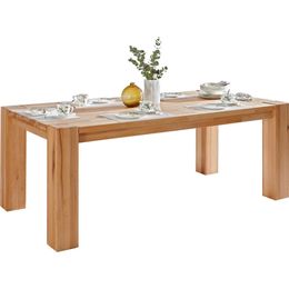 CARRYHOME Esstisch, Kernbuche, Holz, Kernbuche, massiv, rechteckig, eckig, 100x75x200 cm, Esszimmer, Tische, Esstische