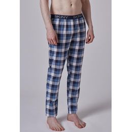 Skiny Pyjama-Hose in Blau/ Weiß - 39% | Größe M | Herren-waesche