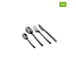 Björn 24tlg. Edelstahl-Besteckset "Knut" in Schwarz - 65% | Gedeckter-tisch