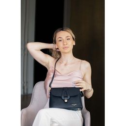 Victor & Hugo Paris Leder-Umhängetasche "Ella" in Schwarz - (B)24,5 x (H)17 x (T)9 cm - 71% | Damen-taschen