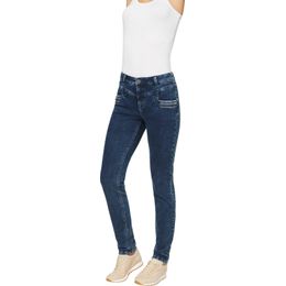 Heine Damen Röhrenjeans mit Zipperdetails blue-stone-washed Größe 36