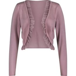 CR&Eacute;ATION L Damen Bolero mit Chiffon-Volants mauve Gr&ouml;&szlig;e 38