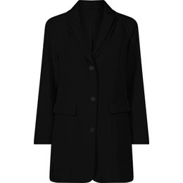 Heine Damen Longblazer mit doppeltem Revers schwarz Gr&ouml;&szlig;e 38