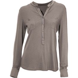 Heine Damen Blusenshirt mit Brusttaschen taupe Gr&ouml;&szlig;e 42