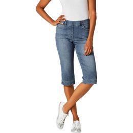 Ascari Damen Caprijeans in Schlupfform blue-stone-washed Gr&ouml;&szlig;e 36