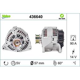 Valeo Generator REMANUFACTURED PREMIUM 14V 90A für VW (SVW) AUDI 58903018BX 58903016AX 58903016BX 436640