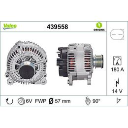 Valeo Generator NEW ORIGINAL PART 14V 180A für SKODA VW SEAT AUDI SMART 22903028B 3L903023EX HVW0001540202 439558