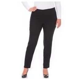 Stoffhose KjBRAND "Susie XS Ankle Bengaline", Damen, Gr. 52, N-Gr, schwarz, Web, Obermaterial: 80% Viskose, 17% Polyamid, 3% Elasthan, unifarben, skinny fit kn&ouml;chellang, Hosen Stoffhose, Sommerhose mit Schlupfbund