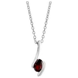Kette mit Anh&auml;nger Firetti "Schmuck Geschenk Silber 925 Halsschmuck Halskette Entourage", bunt (silberfarben, rot), Halsketten, Damen, Silber 925 (Sterlingsilber), L: 45 B: 1,5mm, mit Zirkonia (synth.), B:1,5mm