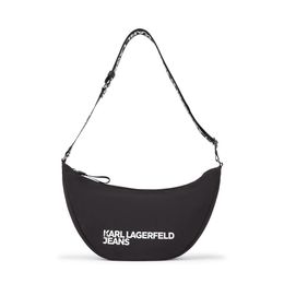 KARL LAGERFELD JEANS Schultertasche 'Essential' Damen Gr&ouml;&szlig;e One Size schwarz / wei&szlig;