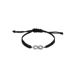 Kuzzoi Armband 'Infinity' Herren Größe 19 schwarz / silber