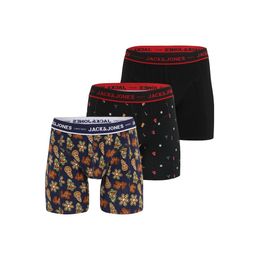 Jack & Jones Plus Jack & Jones Plus Boxer shorts 'JACGingerbread' male Blue, Black size 4XL
