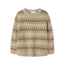 name it Pullover Jungen Größe 98 braun / cappuccino