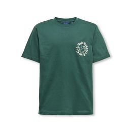 Only & Sons Junior T-Shirt 'OSJFRED DANIEL' Jungen Gr&ouml;&szlig;e 146/152 creme / dunkelgr&uuml;n