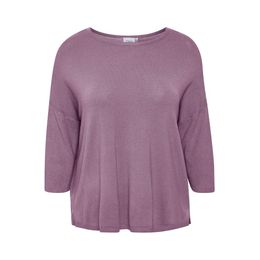 Fransa Curve Pullover 'Blume' Damen Größe XL/XXL dunkellila